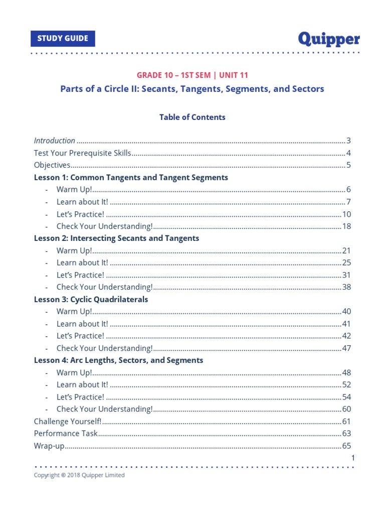 Common Tangents and Tangent Segments 0 PDF | PDF | Triangle | Circle
