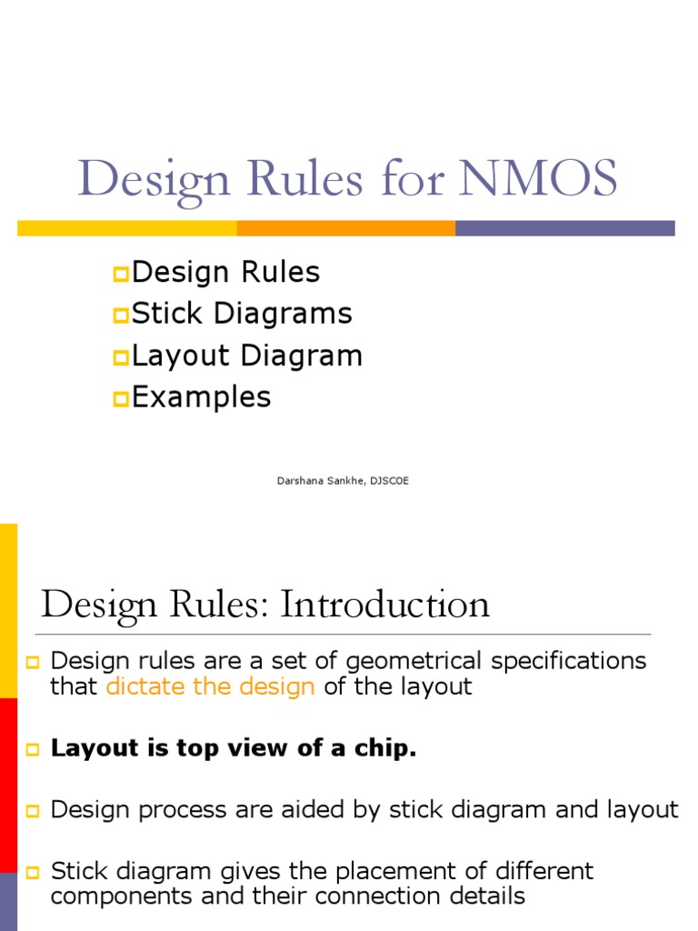 Nmos Design Rules Layout | PDF | Mosfet | Semiconductor Device Fabrication