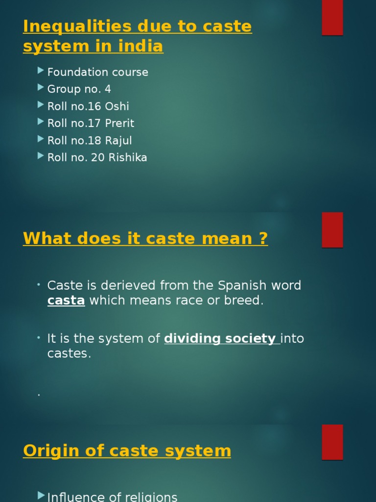 Impacts of Caste System in India | PDF