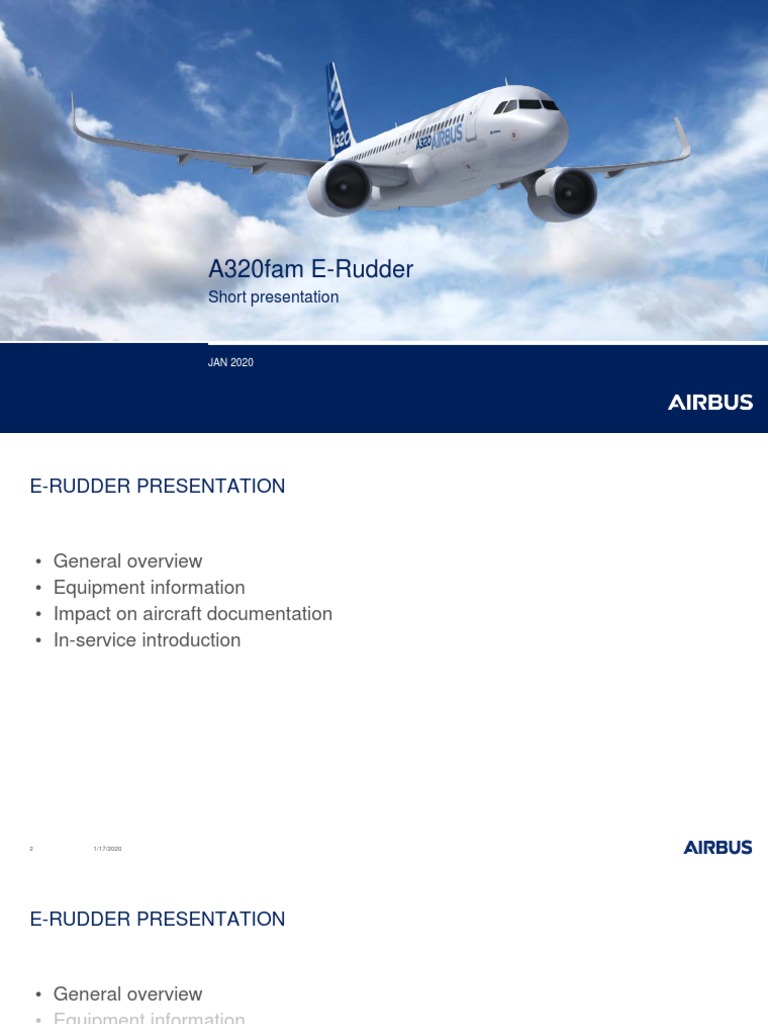A320 E-Rudder Project - Presentation - JAN2020 | PDF | Aircraft Flight ...