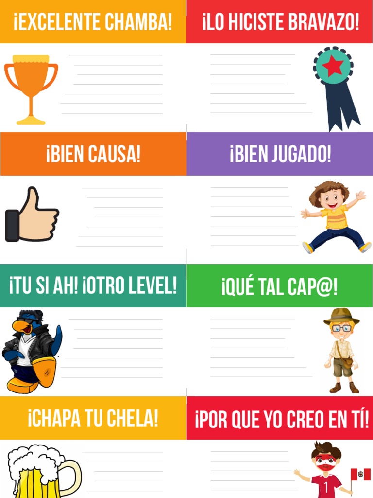Kudo Cards Peruanizados | PDF