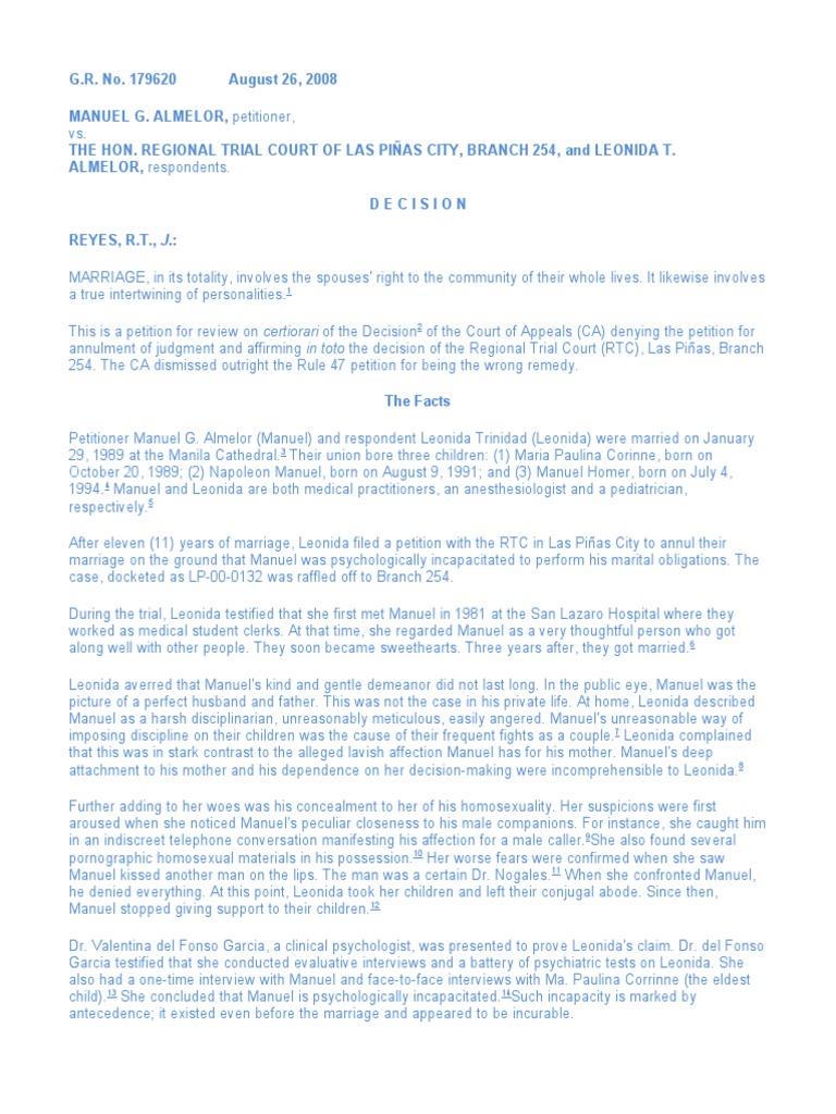 Almerol v. RTC of Las Pinas | Download Free PDF | Annulment | Judgment ...