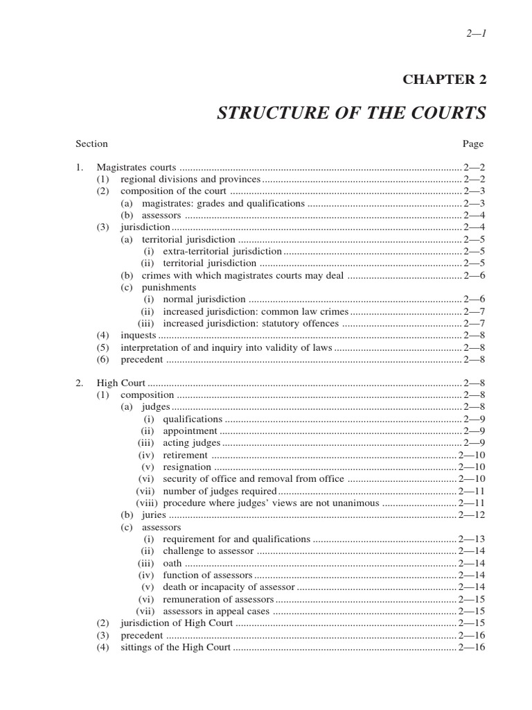 Chapter 2 - Structure of The Courts | PDF | Magistrate | Jury Trial