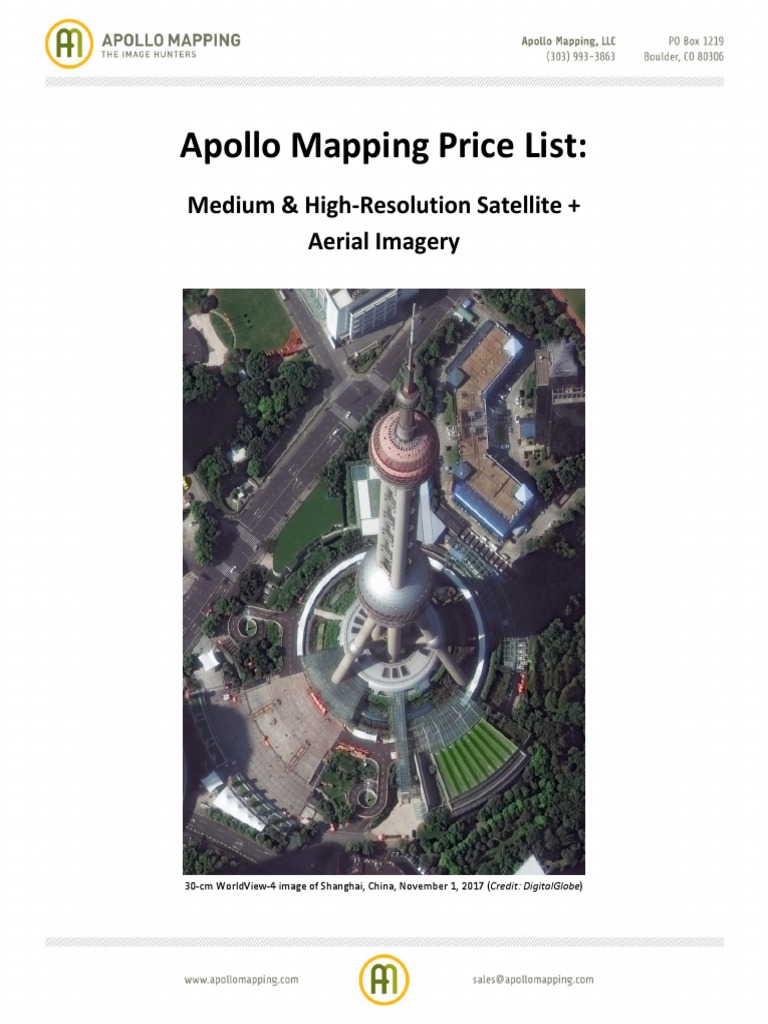 Apollo Mapping Imagery Price List | PDF | Geographical Technology ...