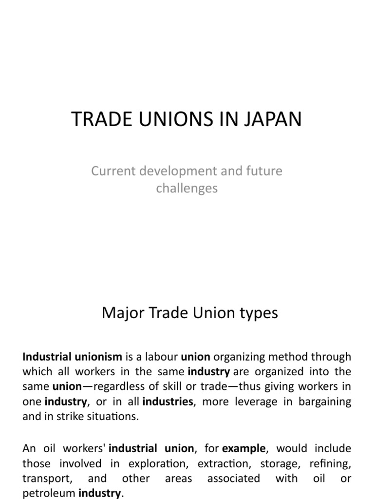 Japanese Trade Unions: Current Trends & Challenges | PDF | Trade Union ...