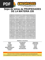 Sopa de Letras de El Ciclo Del Agua 1 | PDF