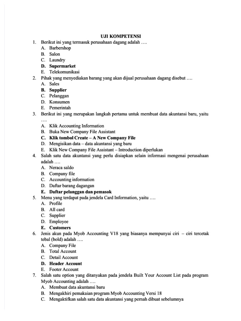 Uji Kompetensi 1docx PDF | PDF | Karier & Perkembangan