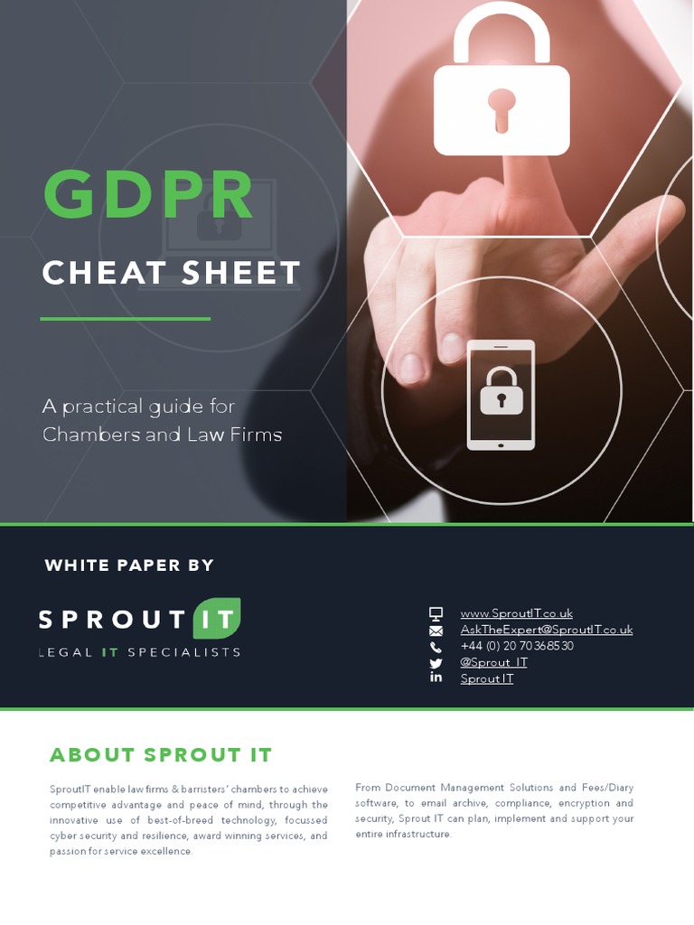 GDPR Cheat Sheet 2 | PDF | Information Privacy | Information Governance