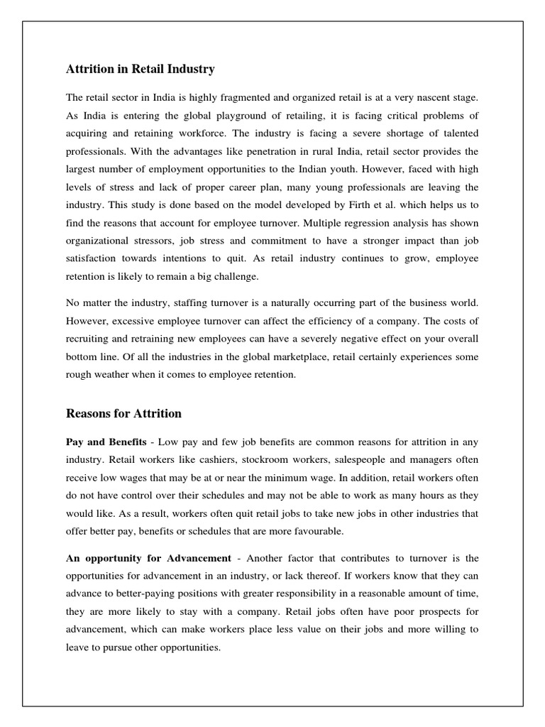 Infant Attrition PDF | PDF | Employee Retention | Turnover (Employment)