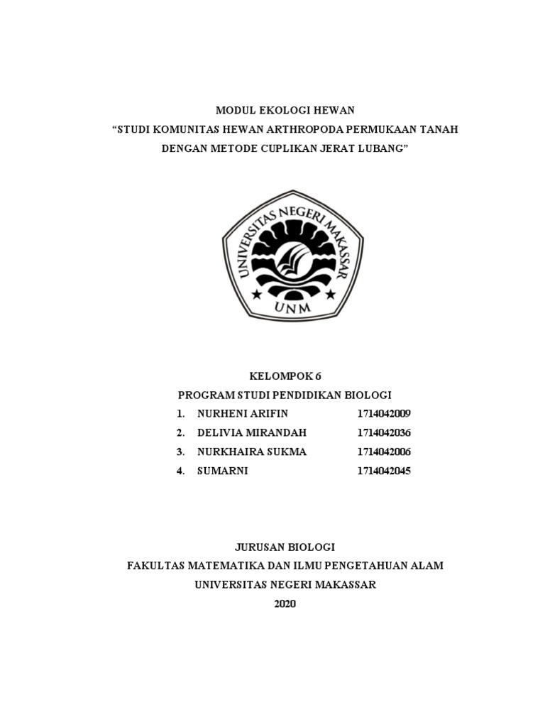 Modul Ekologi Hewan Arthrpoda | PDF