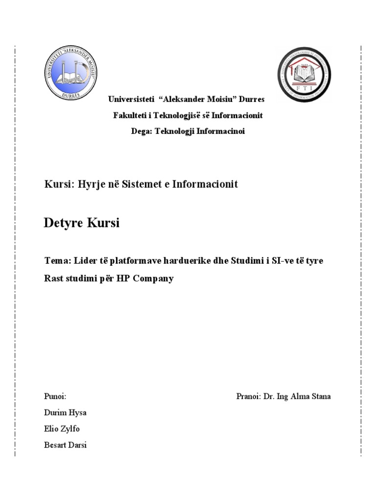 Rast Studimi Për HP Company. Lider Të Platformave Harduerike Dhe ...