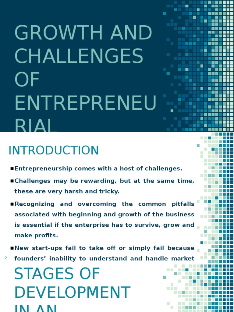 10 Growth and Challenges of Entrepreneurial Ventures | PDF ...
