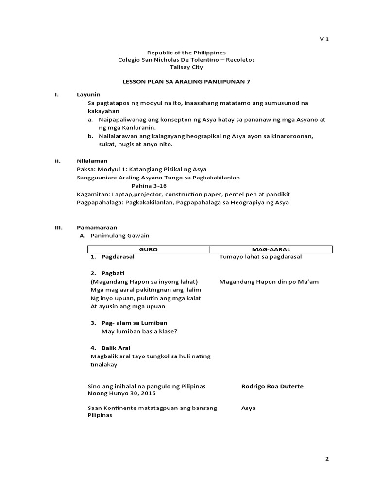 Lesson Plan | PDF