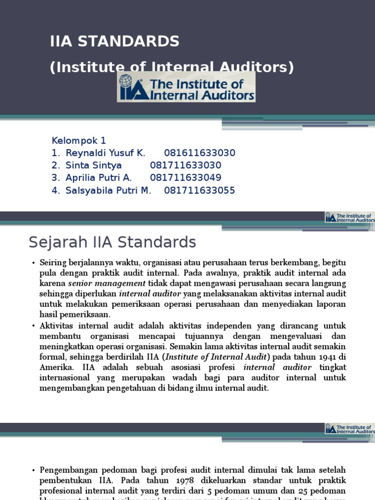 Kelompok1 - IIA STANDARDS | PDF