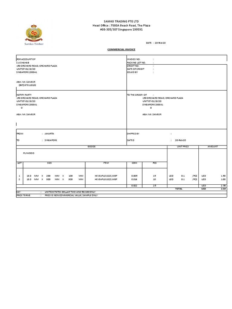 Inv PL Sample | PDF | United States Dollar | Financial Markets