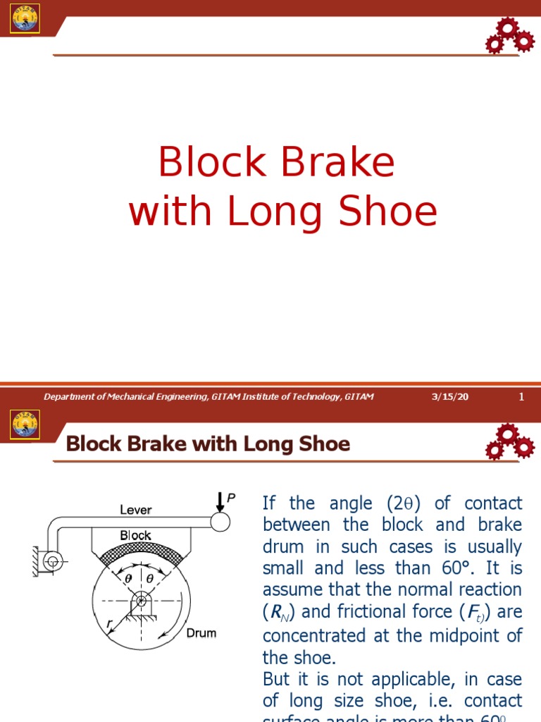 Block Brake With Long Shoe | PDF | Brake | Friction