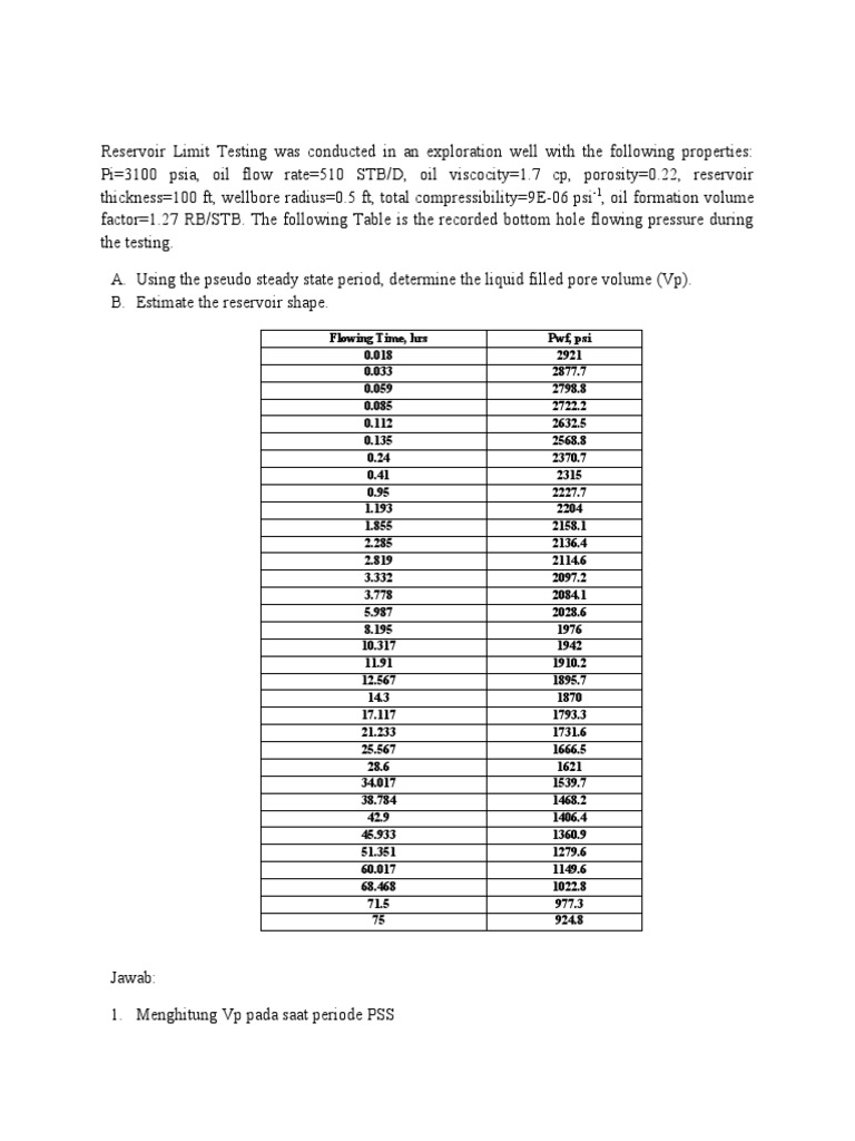Perhitungan VP Pseudo Steady State | PDF | Liquids | Pressure