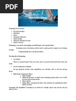 Module 2 PE 12 Swimming | PDF | Swimming | Recreation