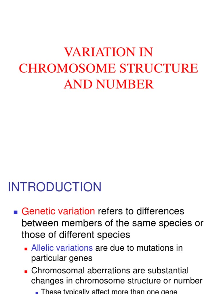 Chromosomal Variation and Aberrations | PDF | Ploidy | Meiosis