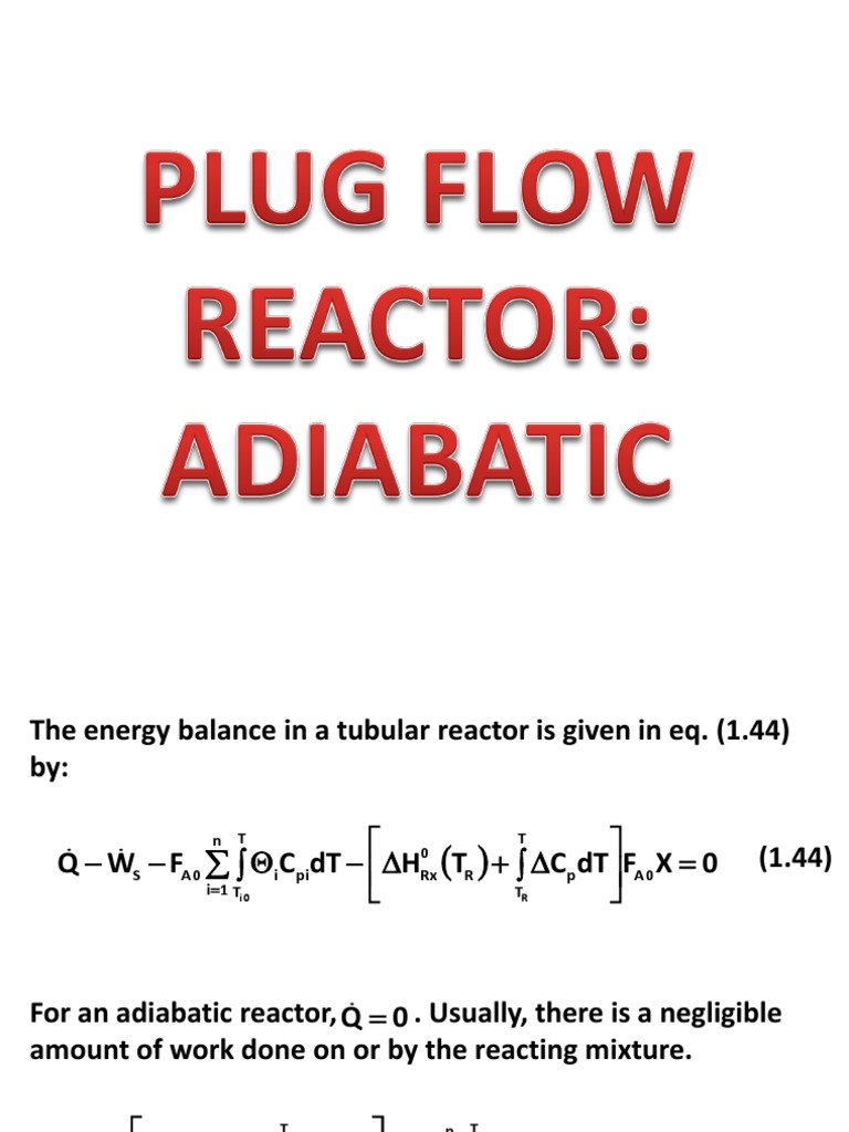 2 Plug Flow Reactor - Adiabatic PDF | PDF | Applied And ...