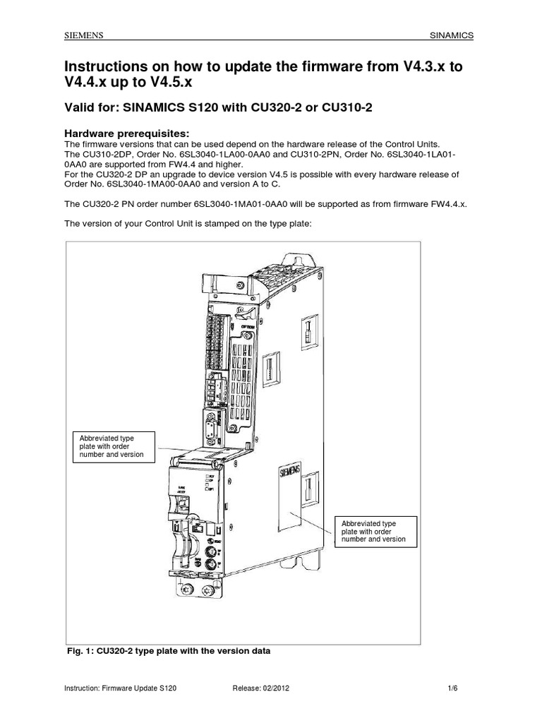 SINAMICS S120 Firmware Update Guide | PDF | Zip (File Format) | Office ...