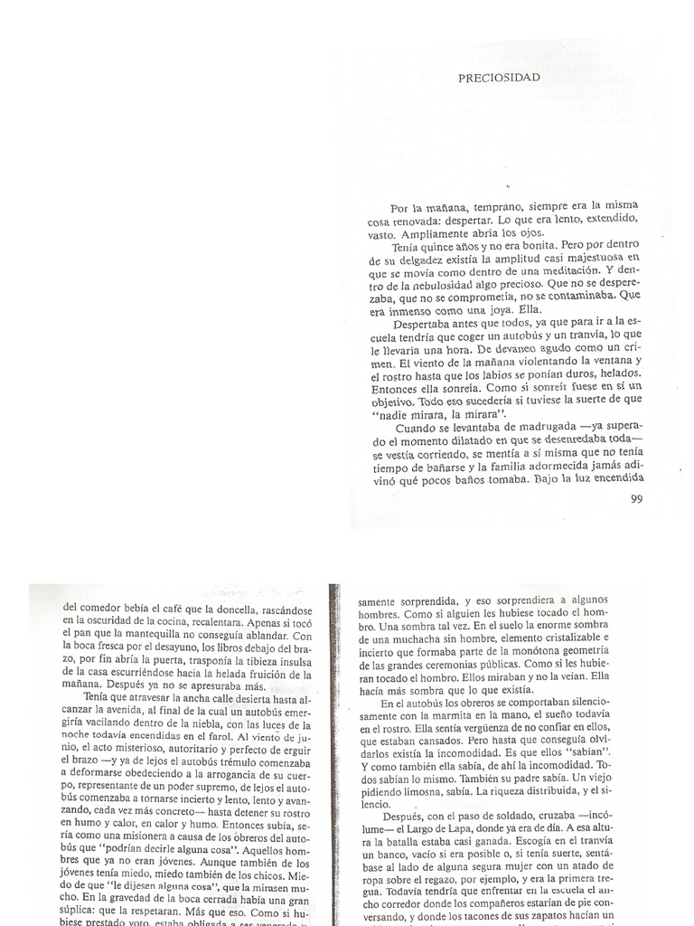 Preciosidad - Lispector | PDF