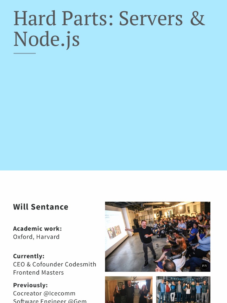 Node.js for Web Developers | PDF | Java Script | Hypertext Transfer Protocol