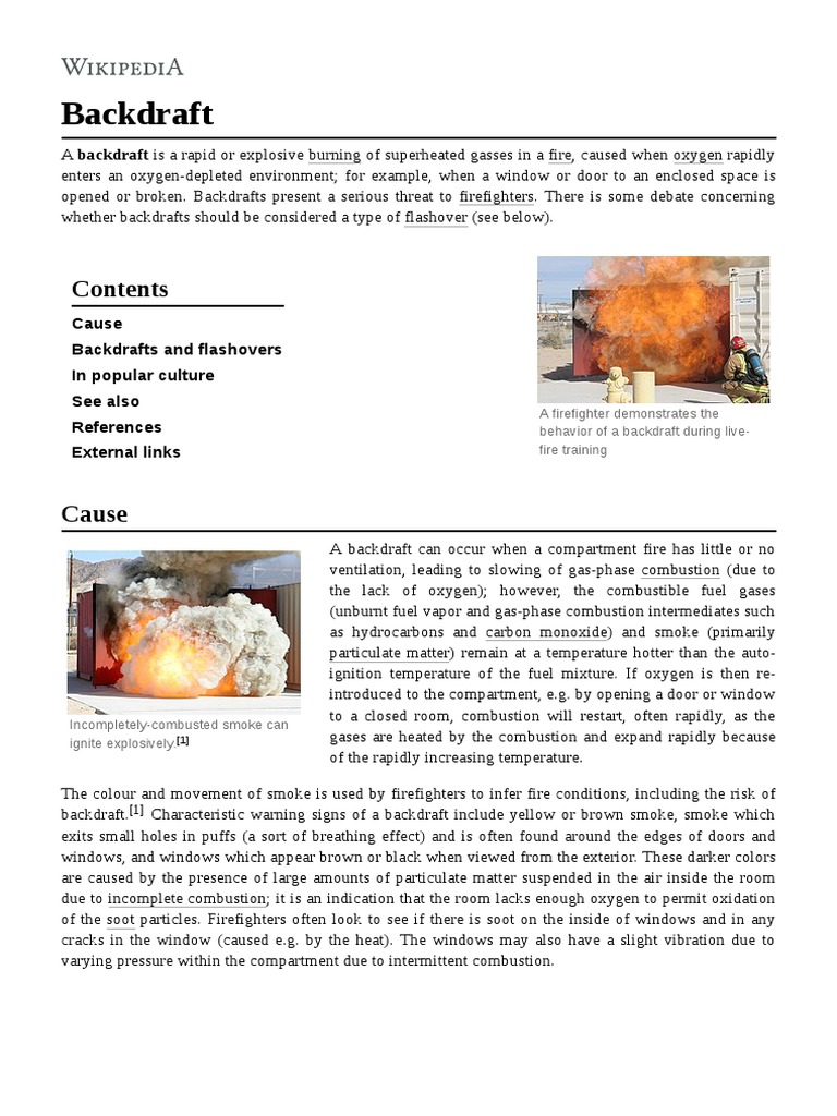 Backdraft | PDF | Fires | Hazards