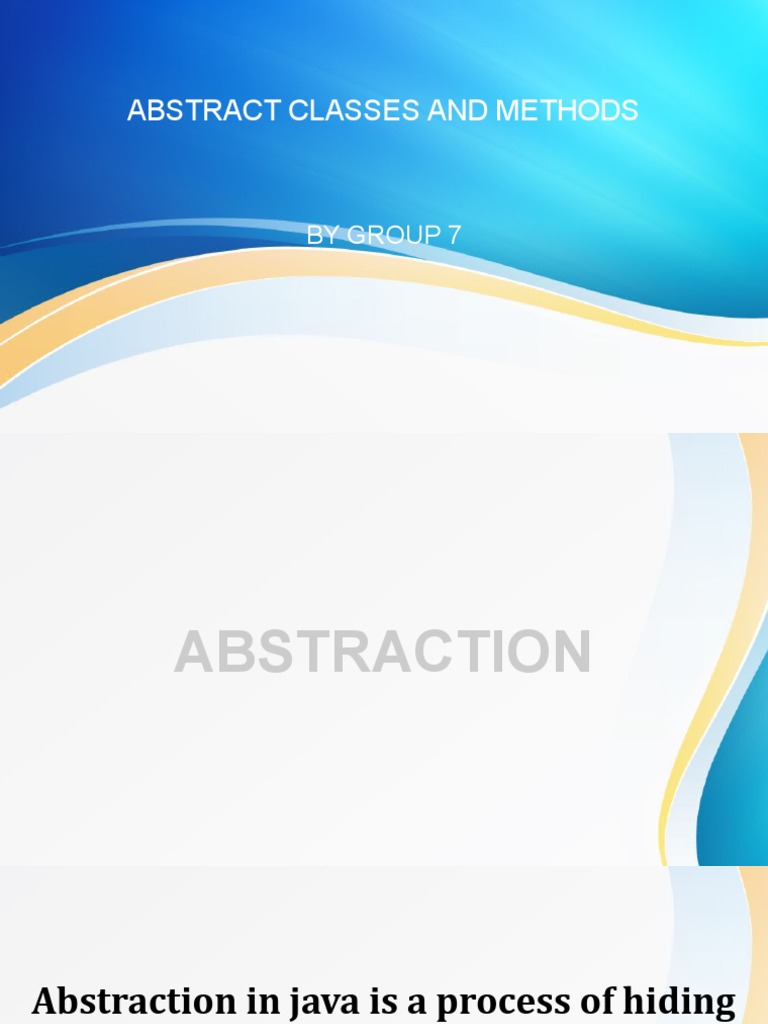 Abstract Classes and Methods | PDF | Method (Computer Programming ...
