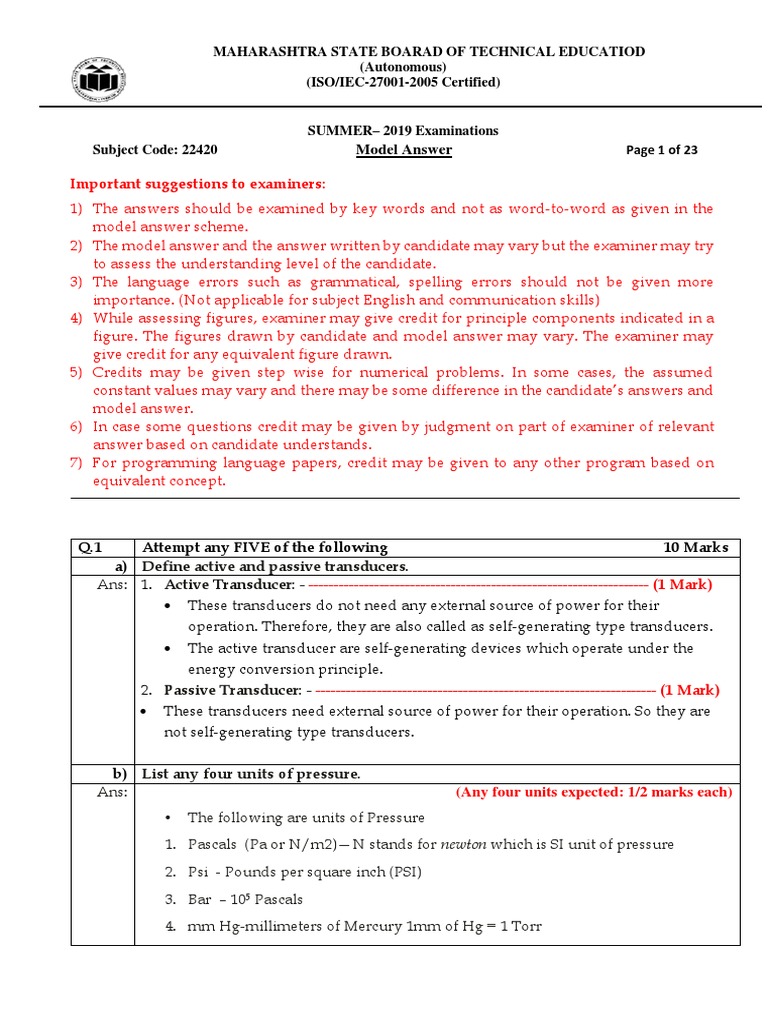 2019 Summer Model Answer Paper (Msbte Study Resources) | PDF | Buoyancy ...