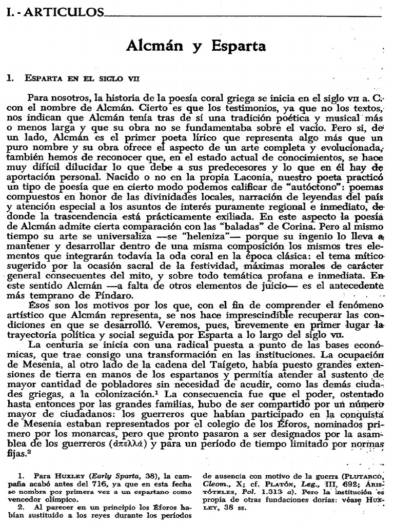 Alcman y Esparta PDF | PDF | Esparta | Poesía