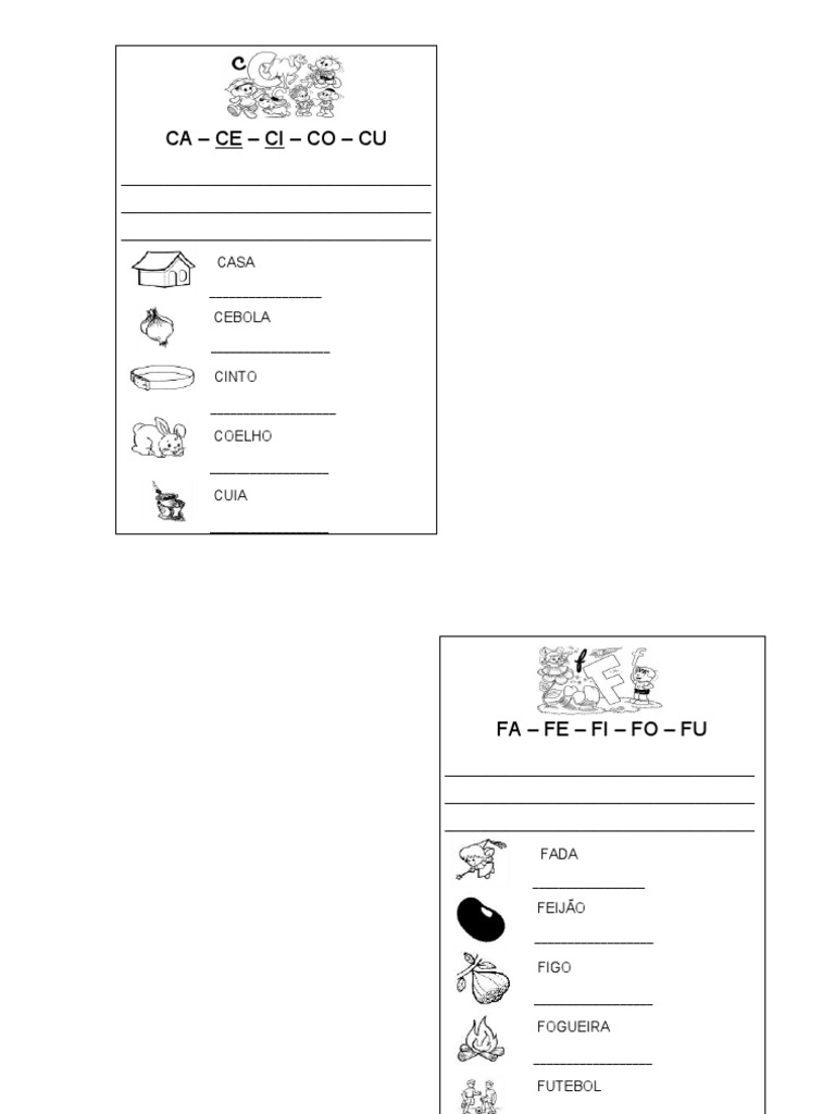 Caderno De Atividades Com Famílias Silábicas Pdf