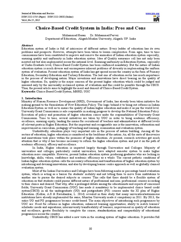 CBCS Merit and Demerit PDF | PDF | Teachers | Test (Assessment)