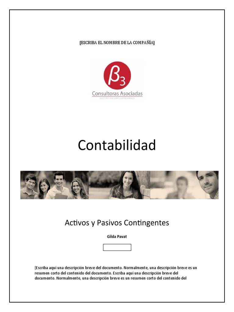 Activo y Pasivos Contingentes | PDF | Beneficio (economía) | Contabilidad