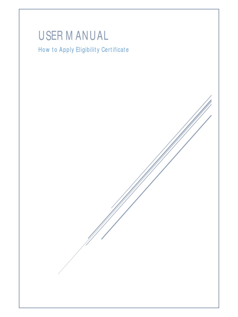 Apply for Eligibility Certificate Online | PDF | Login | Password