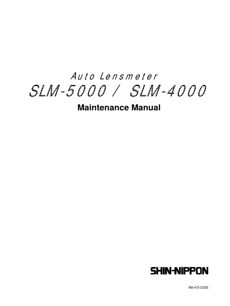 Shin-Nippon SLM-4000-5000 - Service Manual PDF | PDF | Electrical ...