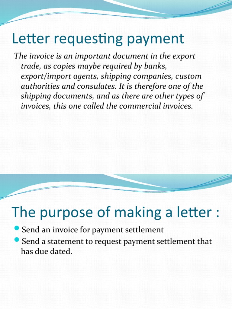 Letter Requesting Payment | PDF | Invoice | Payments