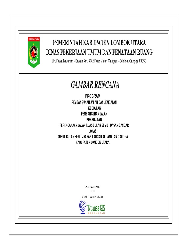 GMBR TEKNIK Lombok Utara PDF | PDF