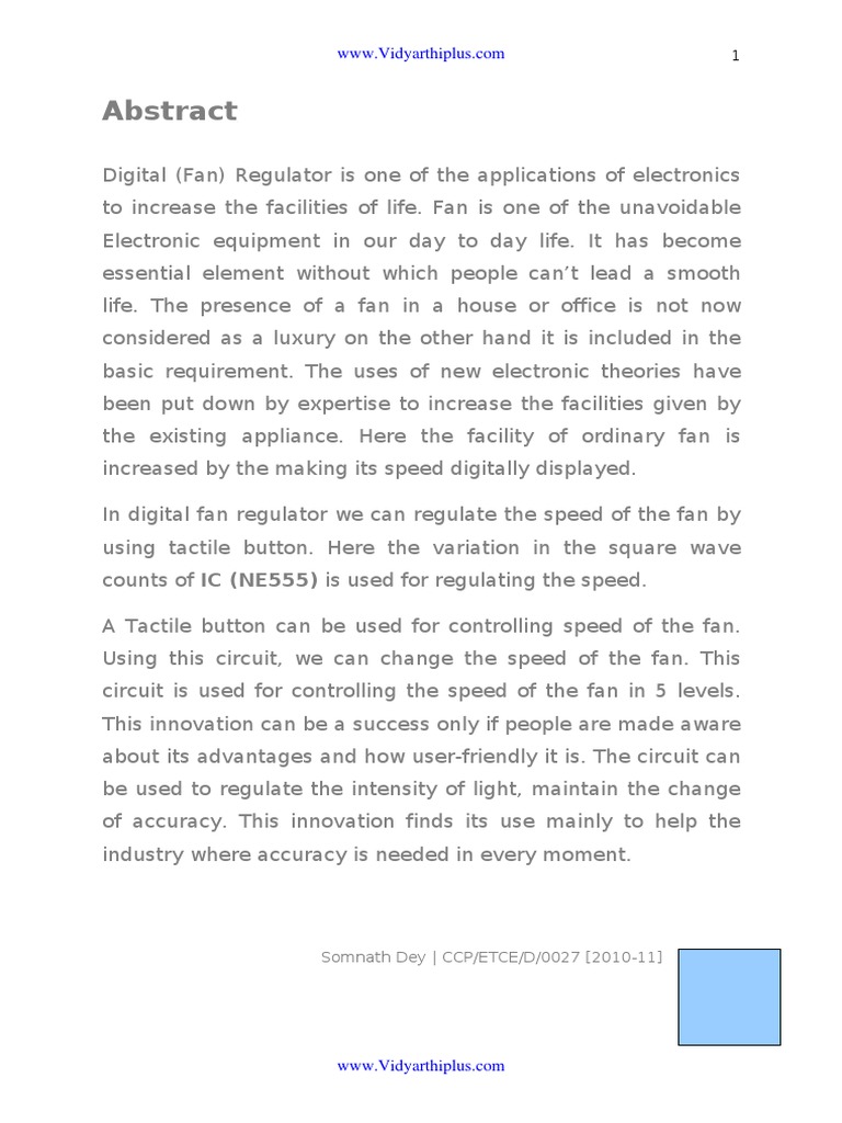 Digital-Fan-Regulator Project | PDF | Printed Circuit Board ...