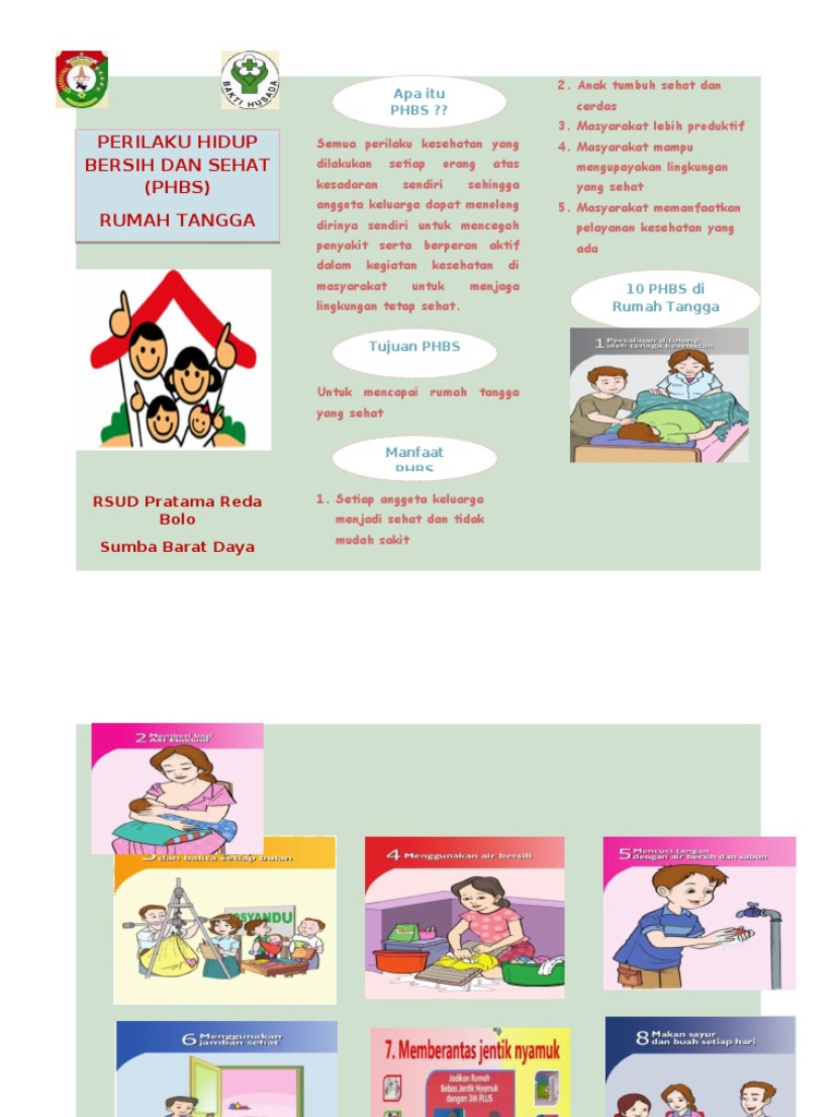 Leaflet PHBS Rumah Tangga | PDF