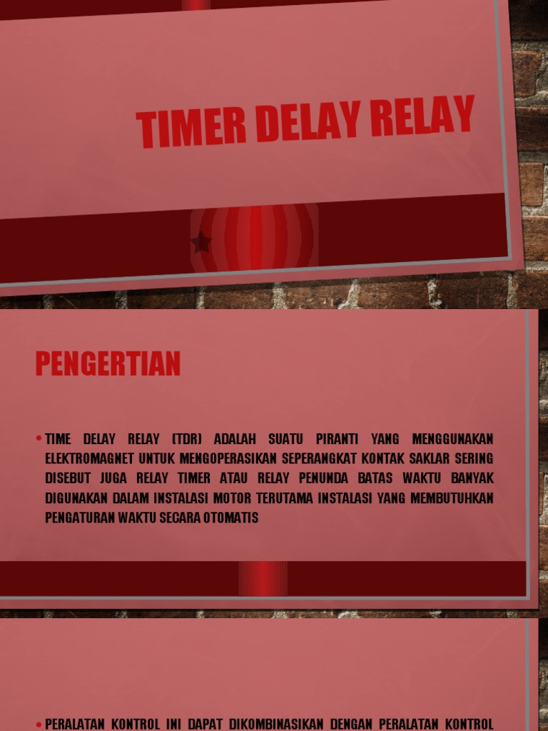 Pengertian dan Jenis Timer Delay Relay | PDF