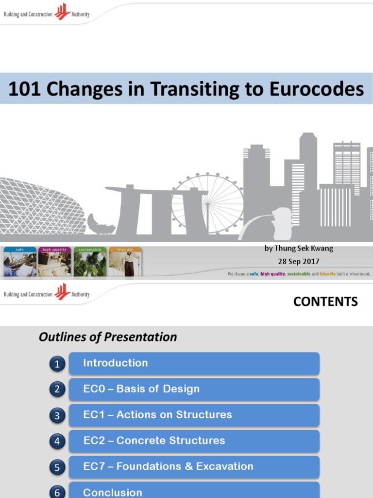 101 Changes in Transiting to Eurocodes from BS to SS EN | PDF ...