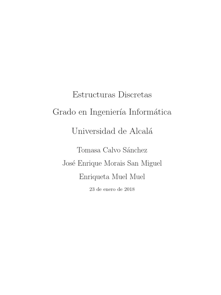 Apuntes Estructuras Discretas PDF | PDF | Lógica de primer orden ...