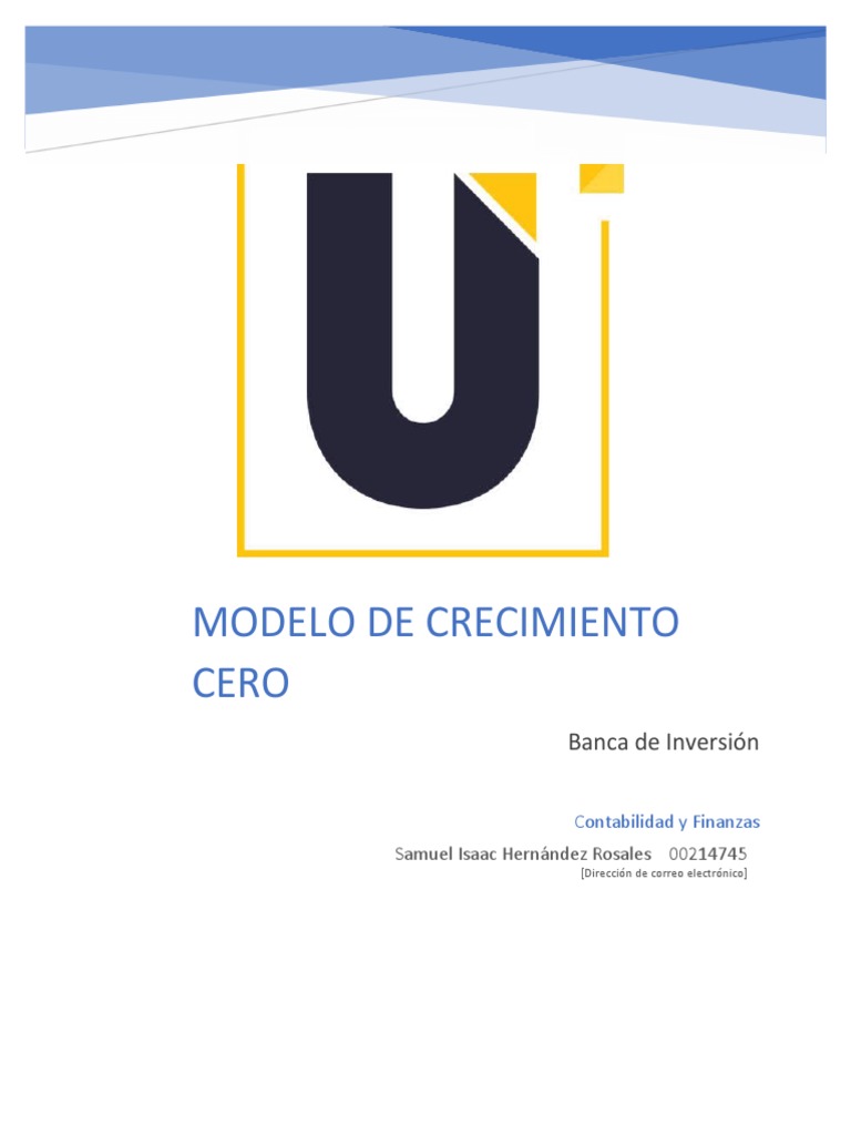 Modelo de Crecimiento Cero | PDF