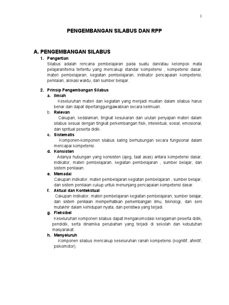 Konsep Silabus RPP | PDF