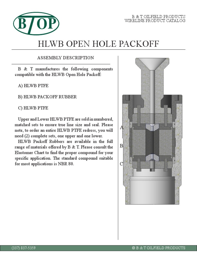 HLWB Open Hole Packoffbtop Wireline Catalog | PDF | Building ...