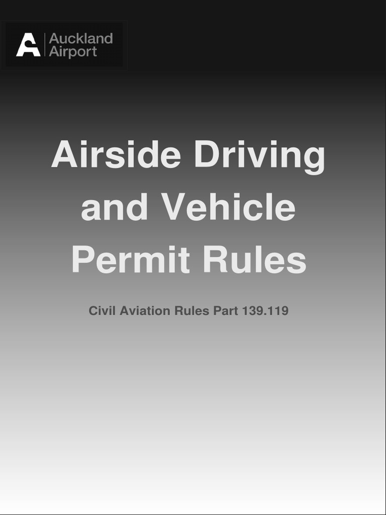 AirsideDrivingandVehiclePermitRules PDF | PDF | Airport | Driver's License