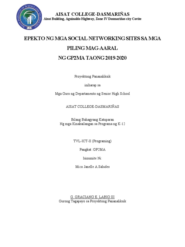 Saludes - Mico Janelle A | PDF