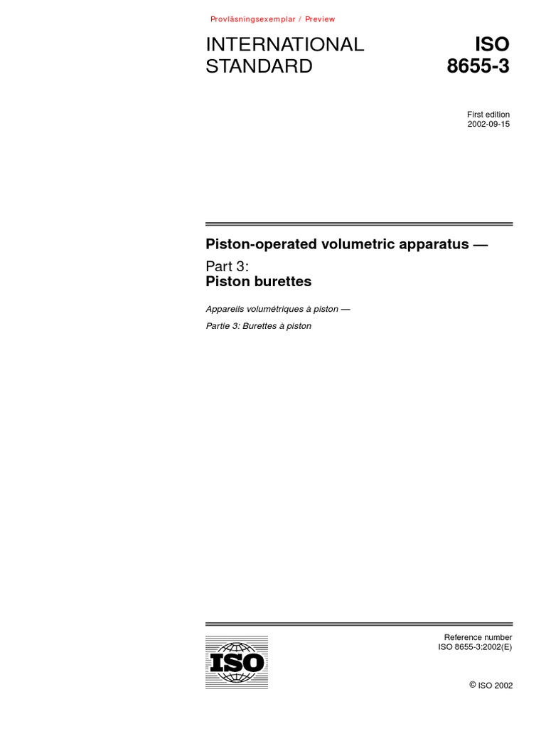 Iso 8655 3 en PDF | PDF | International Organization For ...