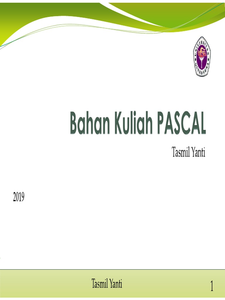Materi Pascal | PDF | Bisnis | Komputer